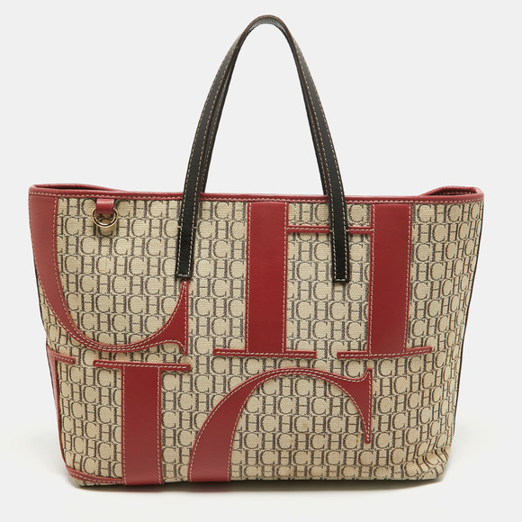 Carolina Herrera | Bags | Ch Carolina Herrera Tricolor Monogram Canvas ...